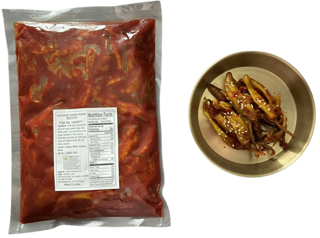 Seasoned Green Peppers 외갓집곳간 고추무침 - HanMaru Mart: Premium Korean Kimchi ...